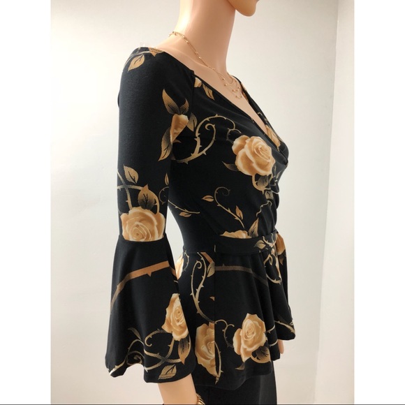 Tops | Sales Off The Shoulder Rose Print Top | Poshmark